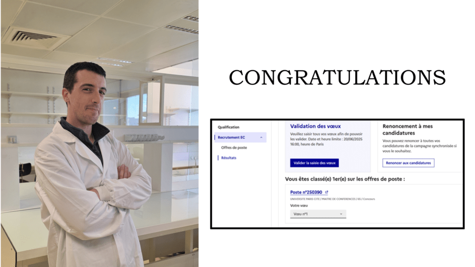 Congratulations to Jérémy, newly appointed Associate Professor ...